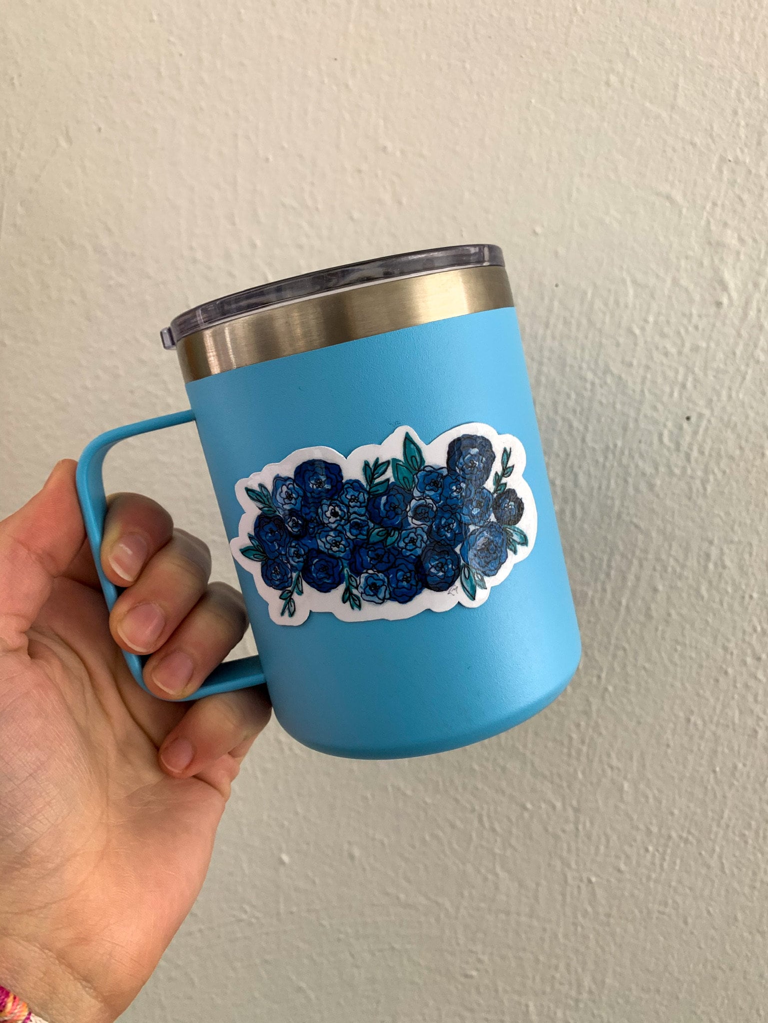 Cute Blue Flower Collage sticker Blue Flower sticker | Etsy