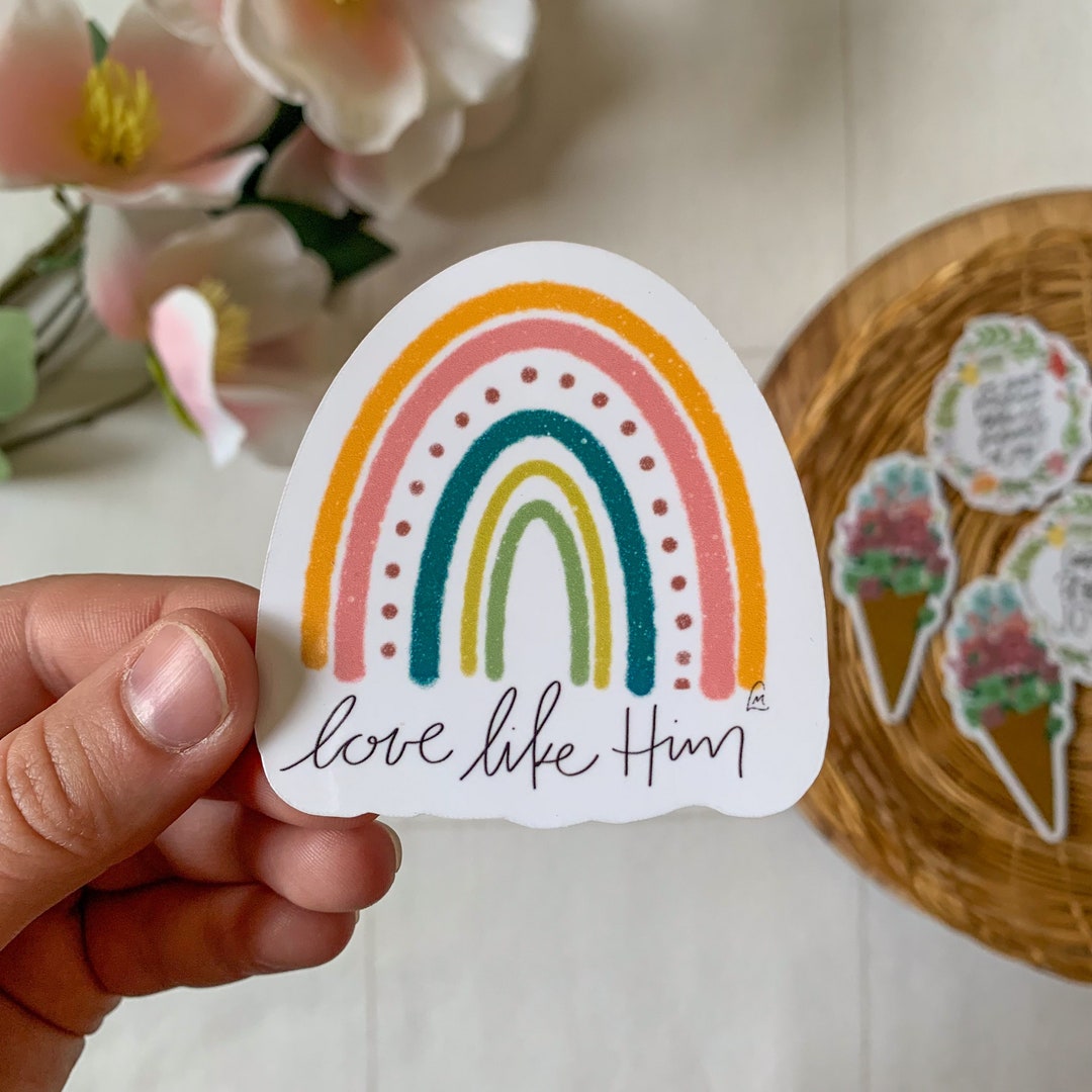 Cute Rainbow Sticker - Boho Rainbow Sticker - Inspirational Quote ...