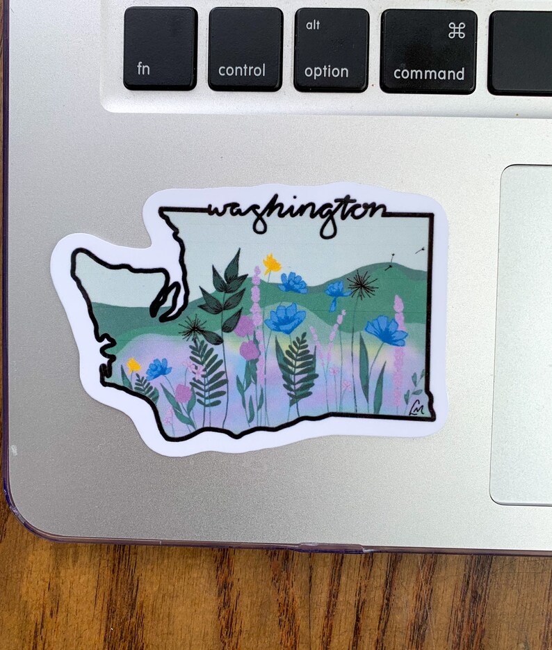 Cute Washington Sticker Washington State Sticker WA Nature - Etsy