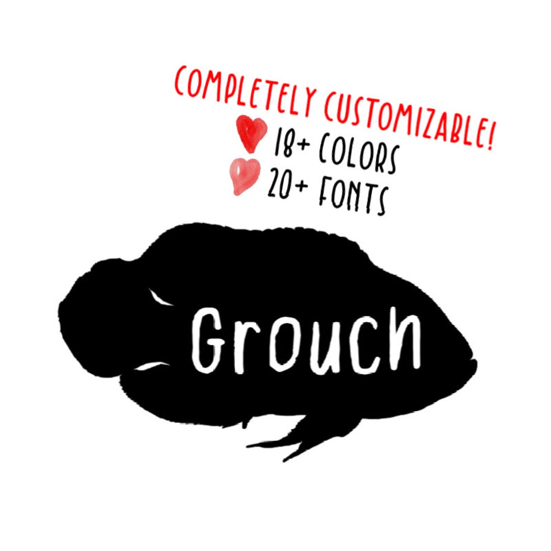 Customizable Name Oscar Fish Vinyl Decal READ DESCRIPTION - Etsy