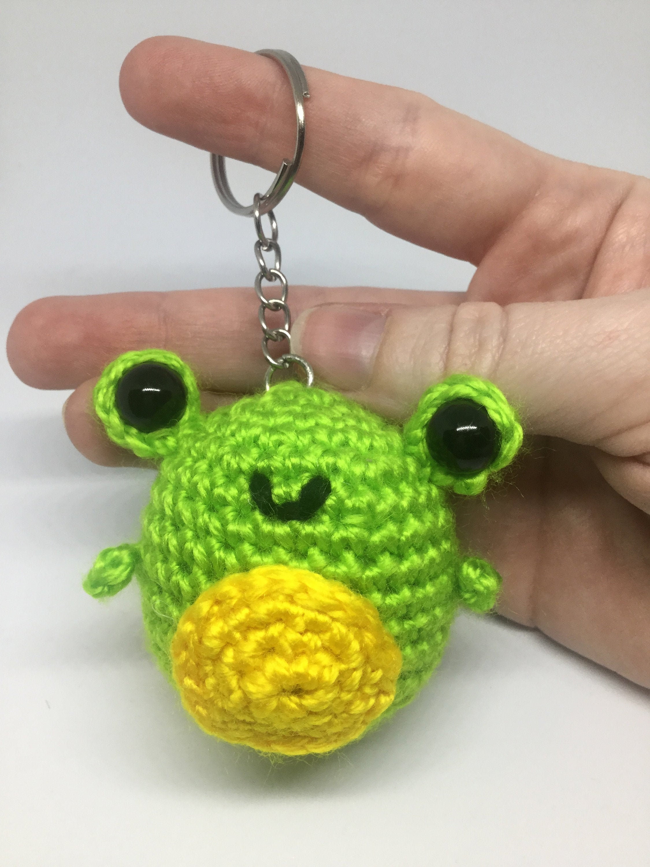 Little Frog Handmade Crochet Amigurumi Stuffed Toy keychain - Etsy