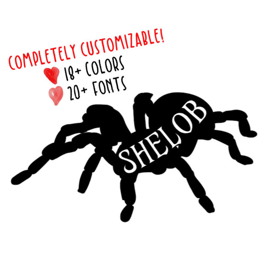 Customizable Name Tarantula Spider Vinyl Decal (READ DESCRIPTION) - Etsy