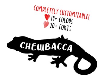 Customizable Name Tegu Vinyl Decal READ DESCRIPTION - Etsy