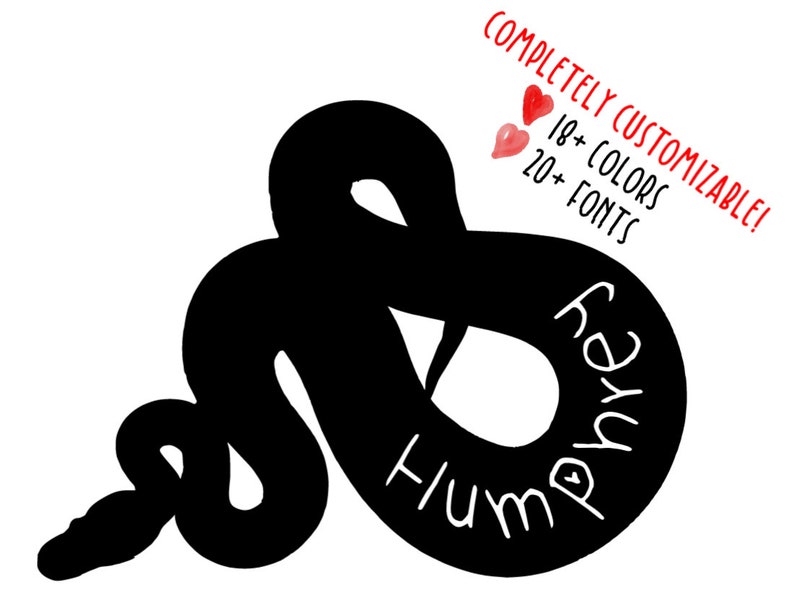 Customizable Name Ball Python Snake Vinyl Decal READ - Etsy