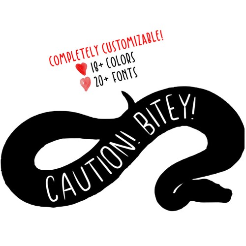 Customizable Name Ball Python Snake Vinyl Decal READ - Etsy