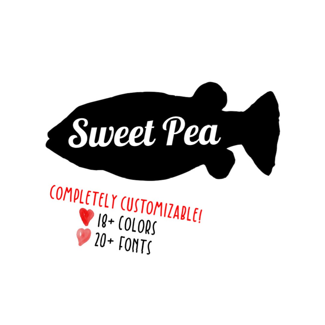 Customizable Name Pea Puffer Fish Dwarf Pufferfish Vinyl Decal READ ...