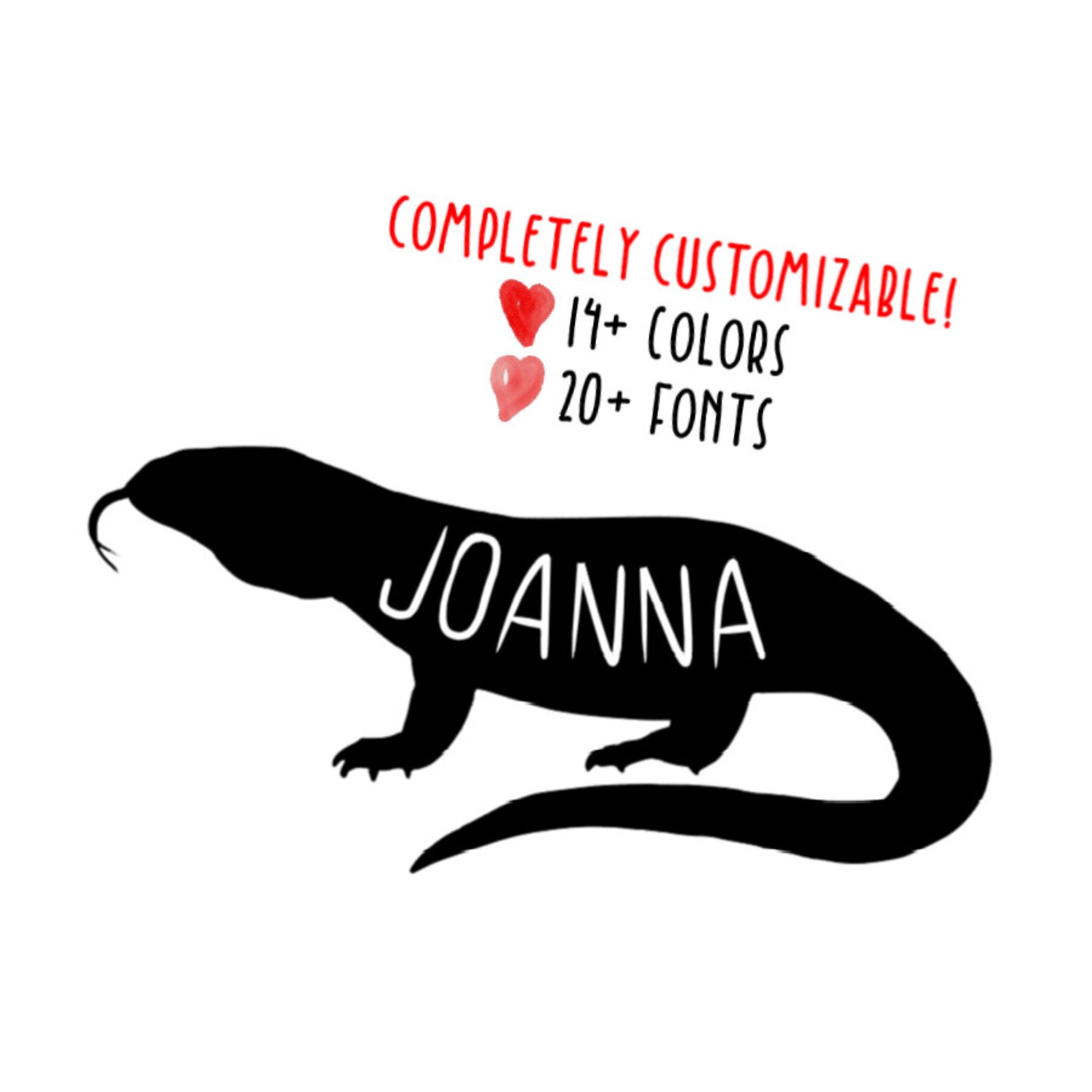 Customizable Name Savannah Monitor Vinyl Decal READ - Etsy