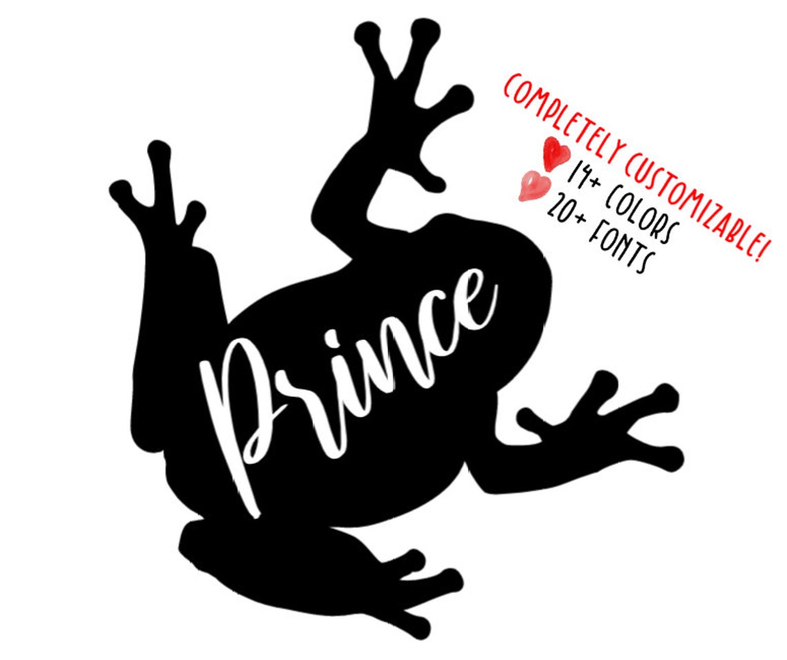 Customizable Name Tree Frog Vinyl Decal READ DESCRIPTION | Etsy