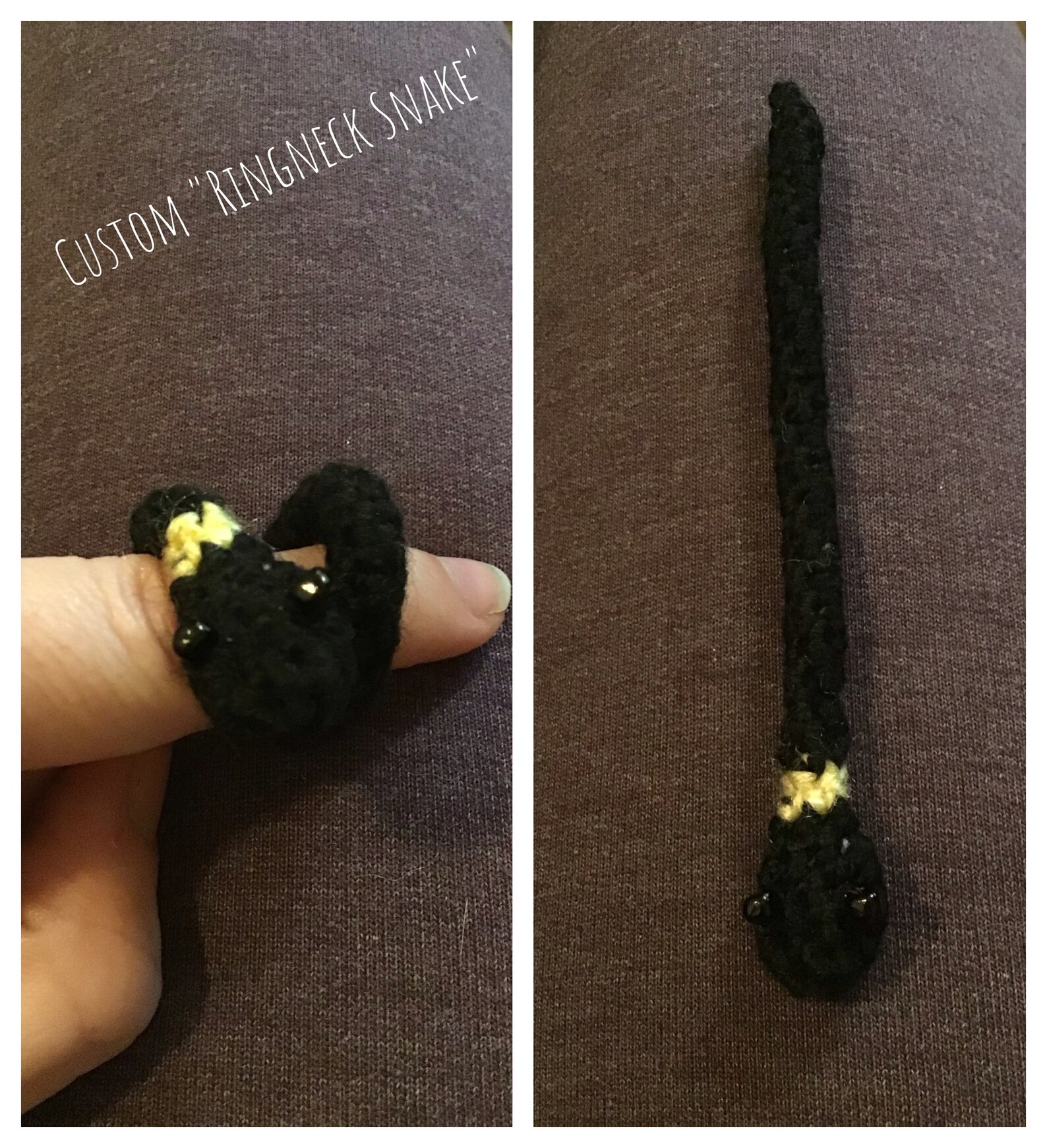Tiny Posable Handmade Crochet Snake keychain Option - Etsy