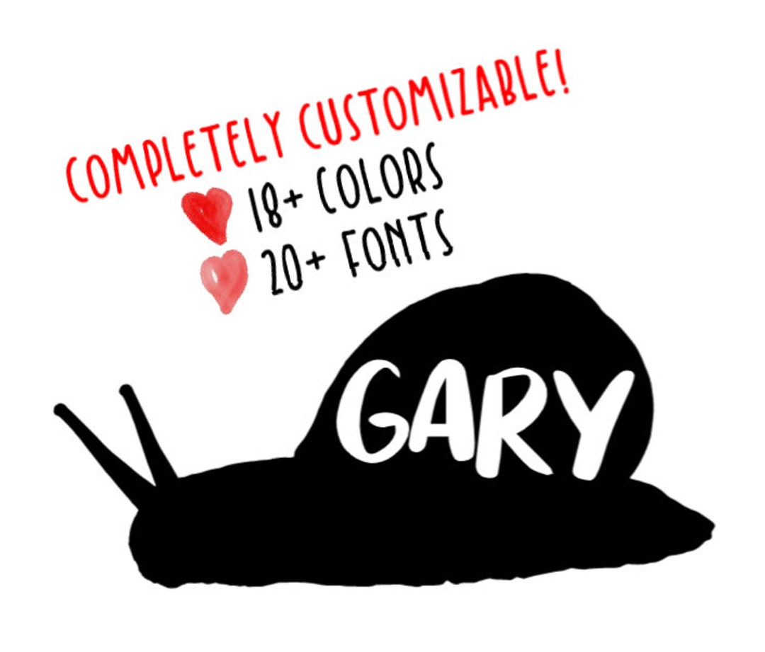 Customizable Name Snail Vinyl Decal (READ DESCRIPTION) - Etsy