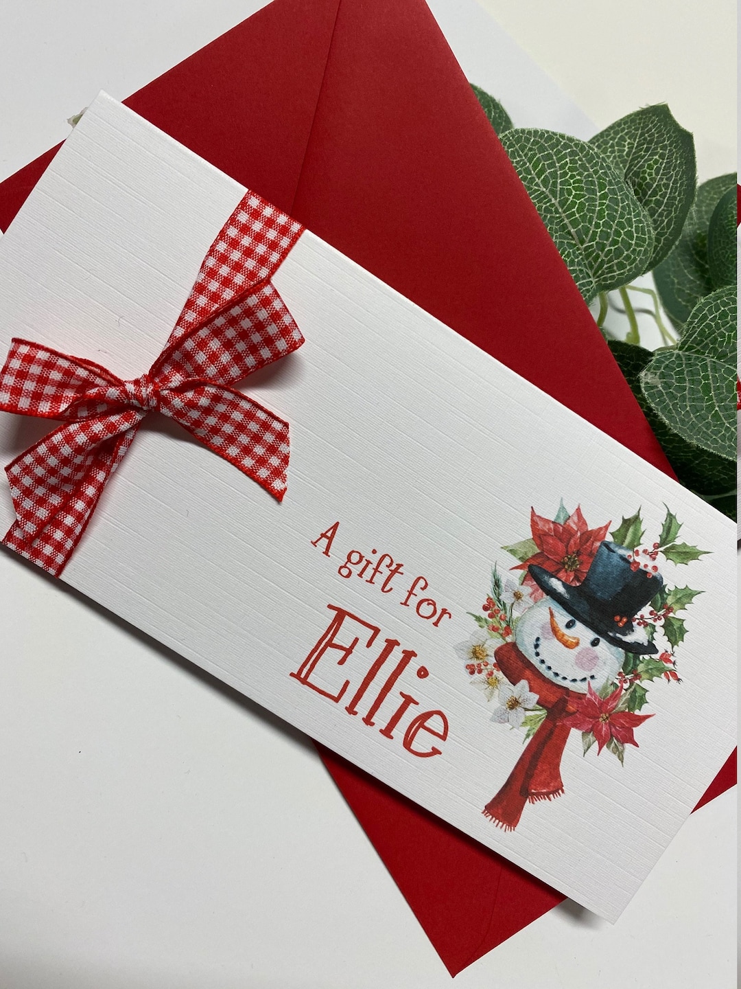 Personalised - Super Cute Snowman Christmas Money/gift Wallet - 002 - Etsy