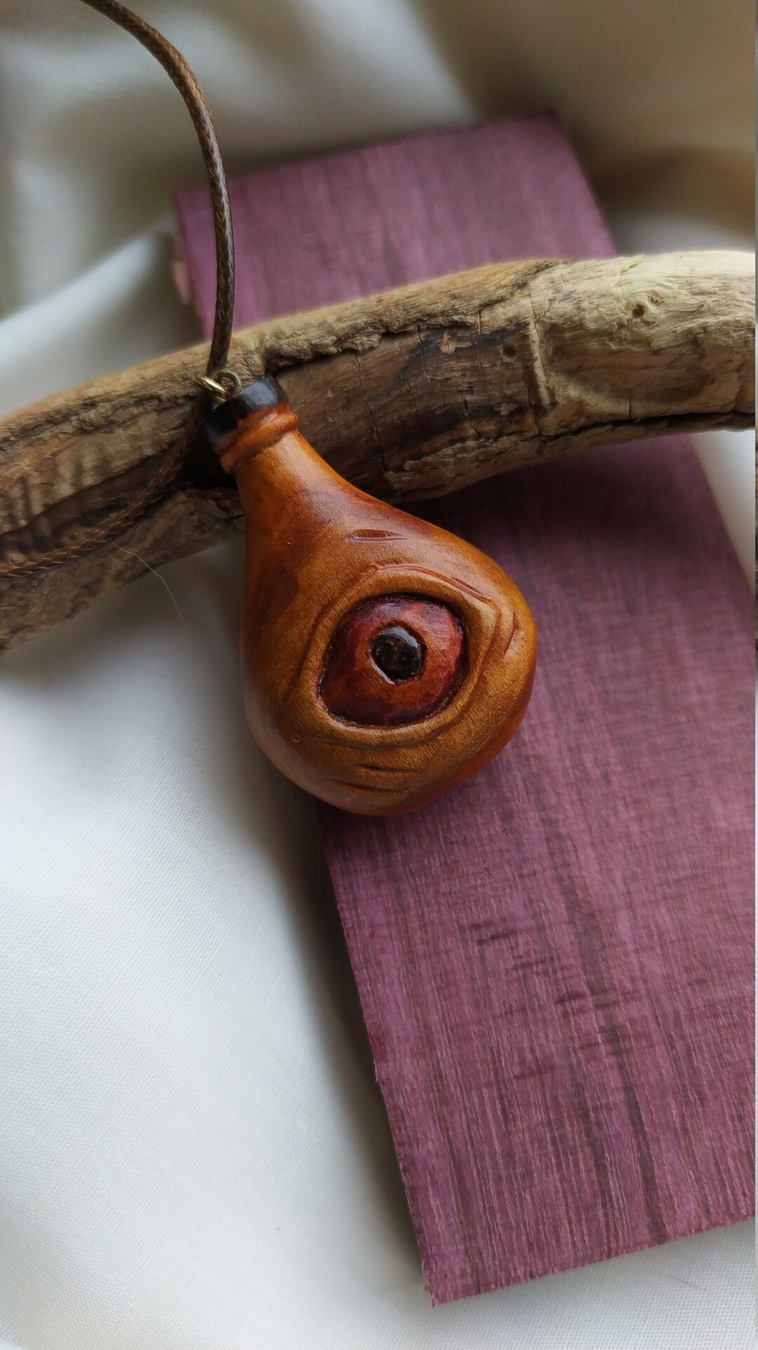 Wooden Monster Bottle Pendant Wooden Spiritual Gift Shamanic Healing ...