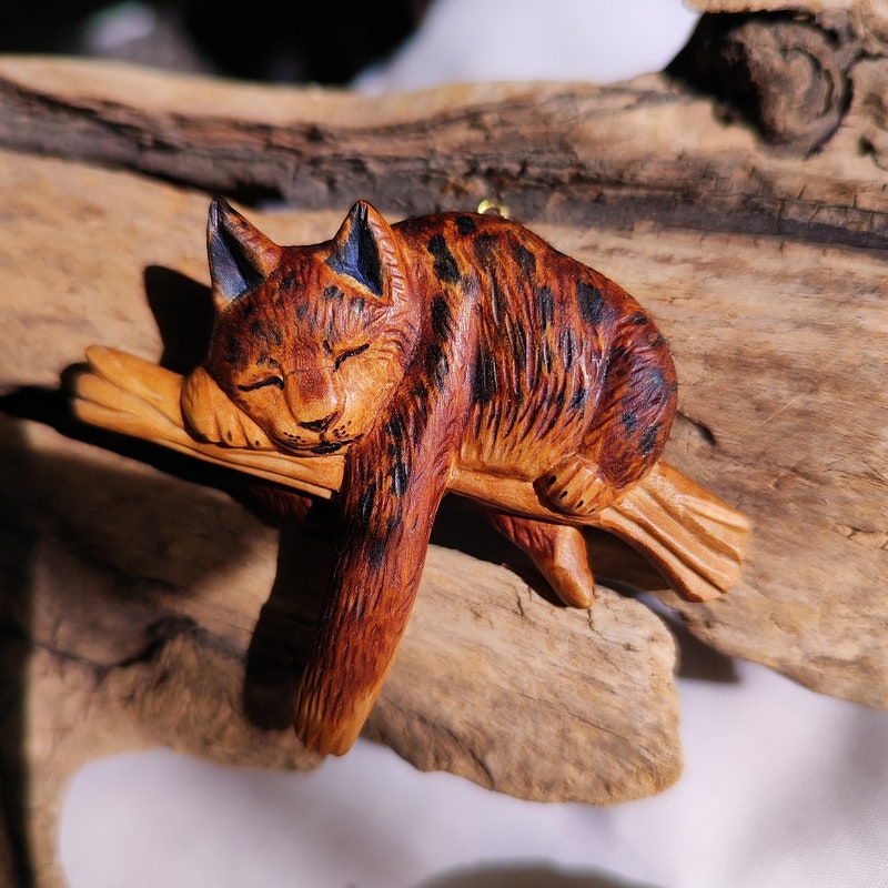Wooden Bobcat - Etsy