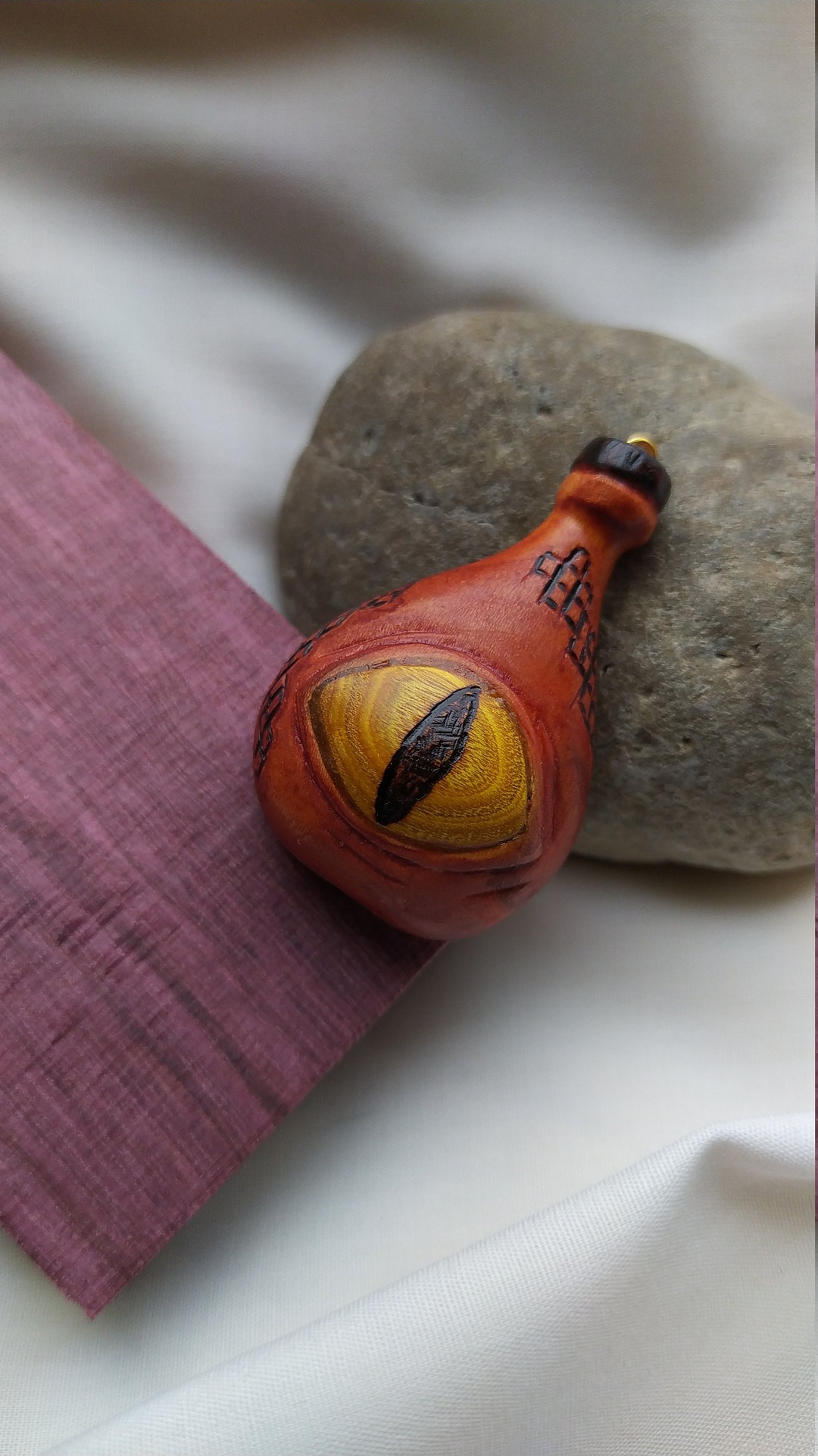 Wooden Monster Bottle Pendant Wooden Spiritual Gift Shamanic Healing ...