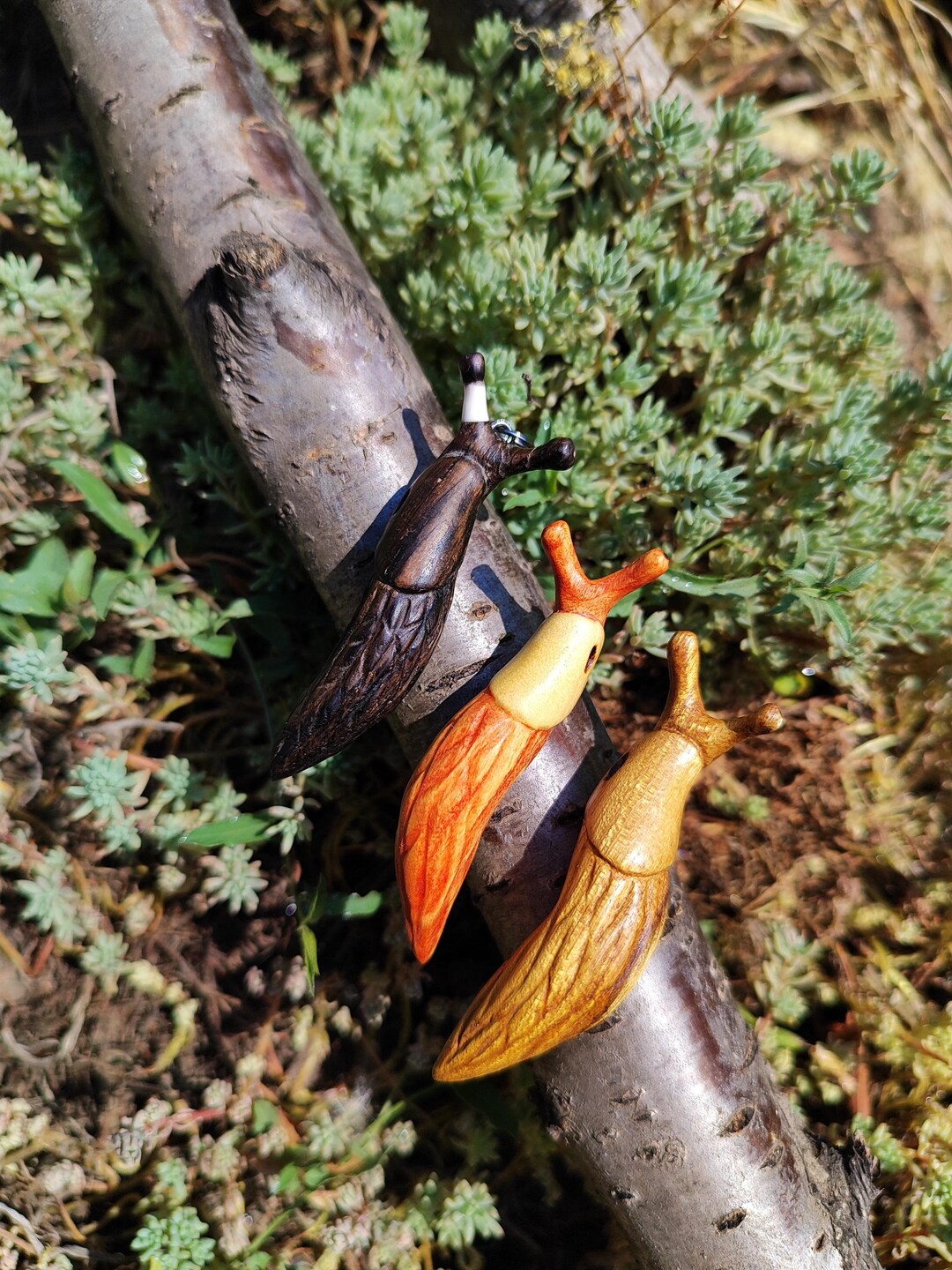 Hand Carved Slug Pendant | Wooden Slug Lovers Gift | Hand Carved ...