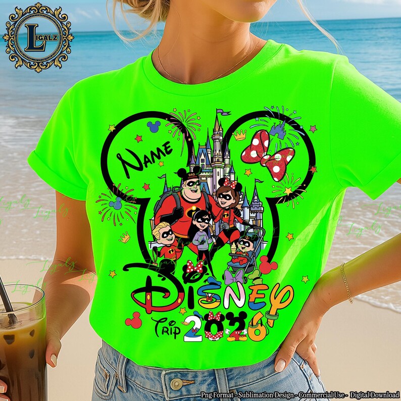CUSTOM NAME Superhero Family Trip 2026 for Boys & Girls PNG, Cute ...