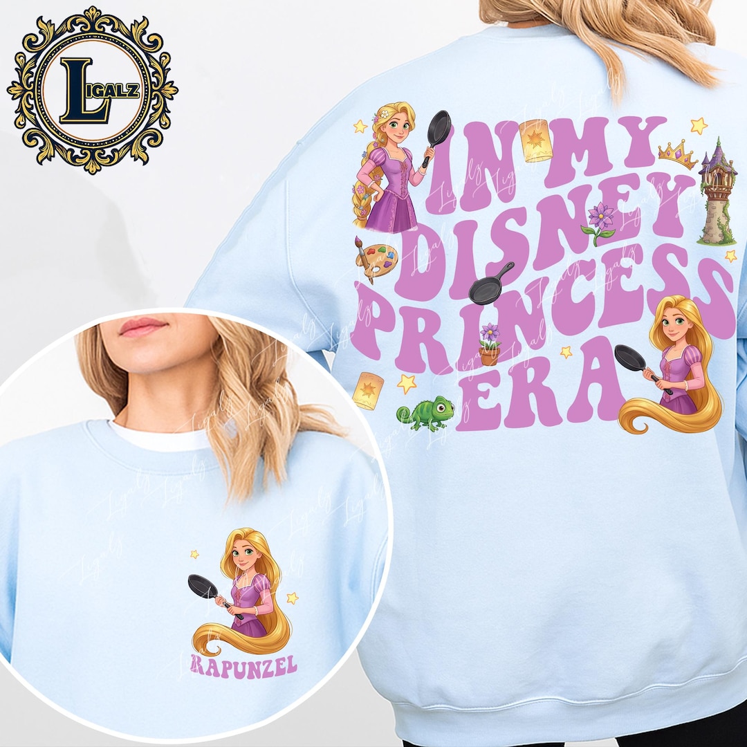 In My Princess Era PNG, Cute Princess Front & Back Shirt Designs ...