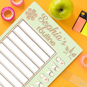 Personalized Daily Routine Chart, Custom To-do List for Kids, Colorful ...