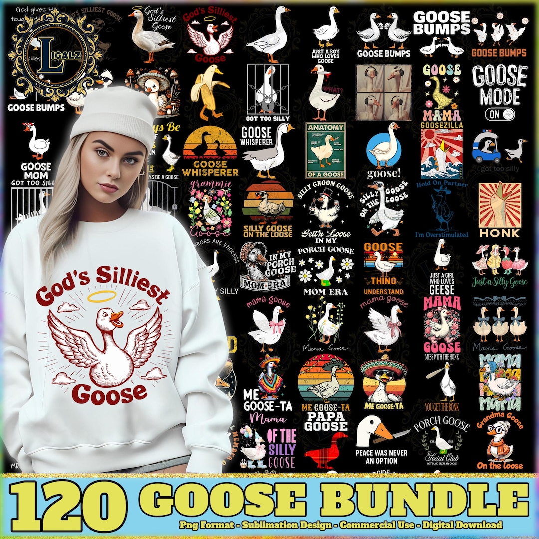 120 Files Goose Png Bundle, Sarcastic Goose Shirt Designs, Funny Goose ...