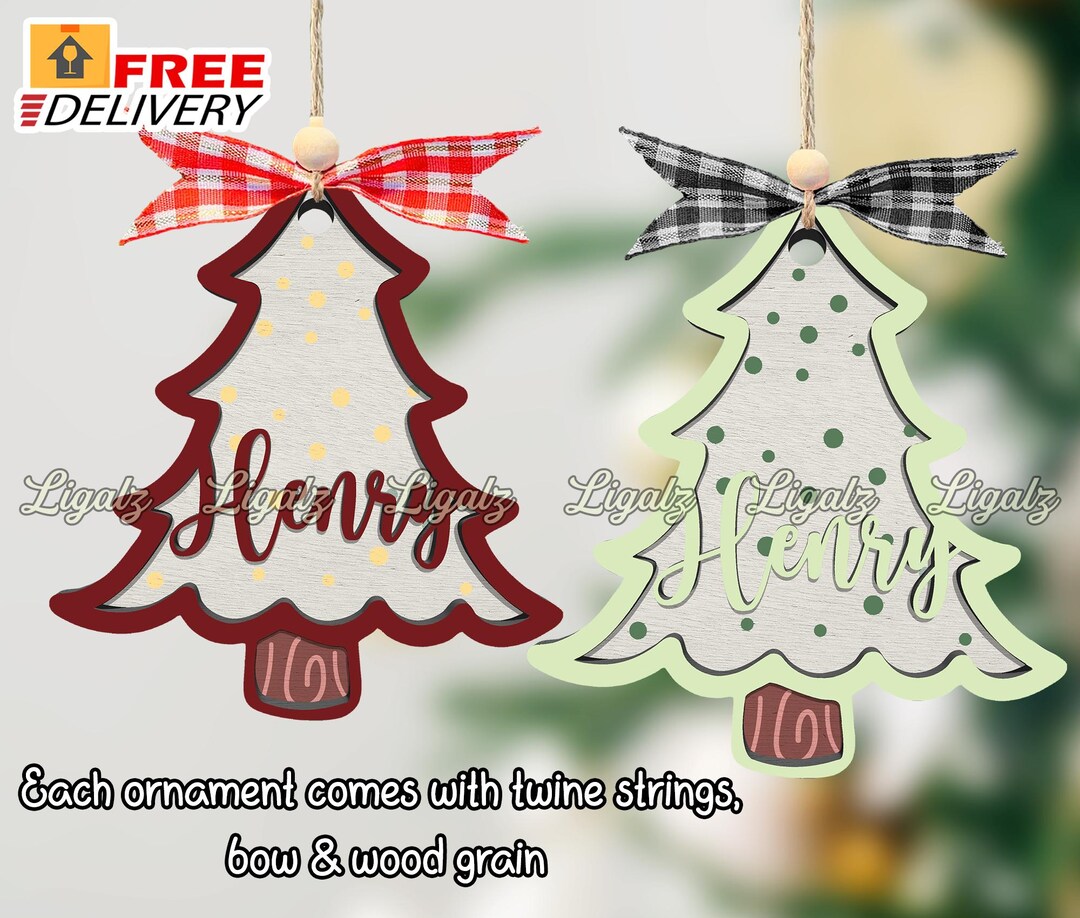 Personalized Christmas Ornament, 2024 Christmas Tree Ornament, Family ...