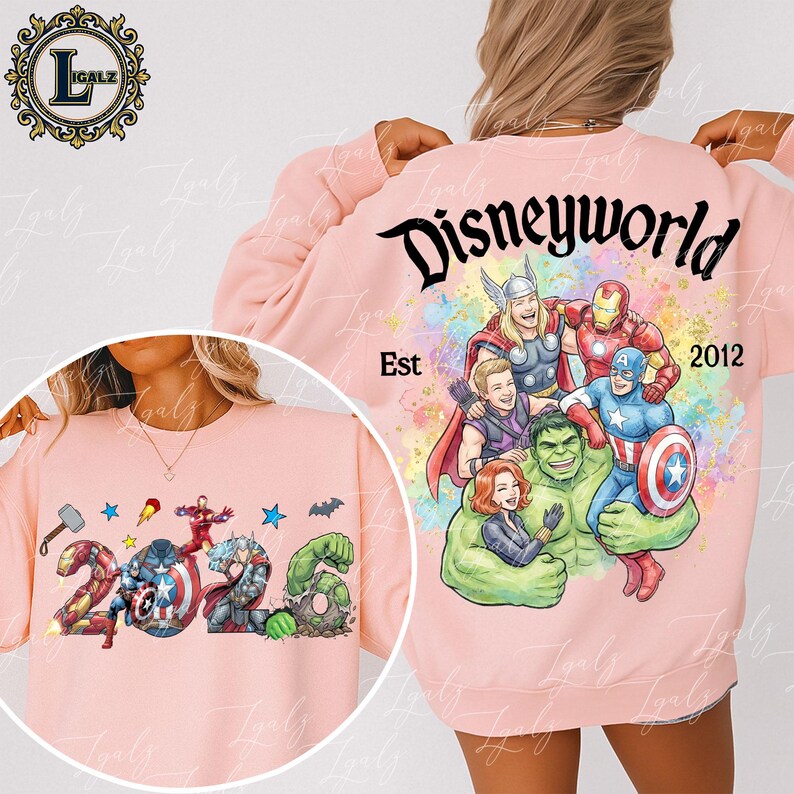 Cute Superhero Team 2026 PNG, Front and Back Shirt Design, Vintage ...