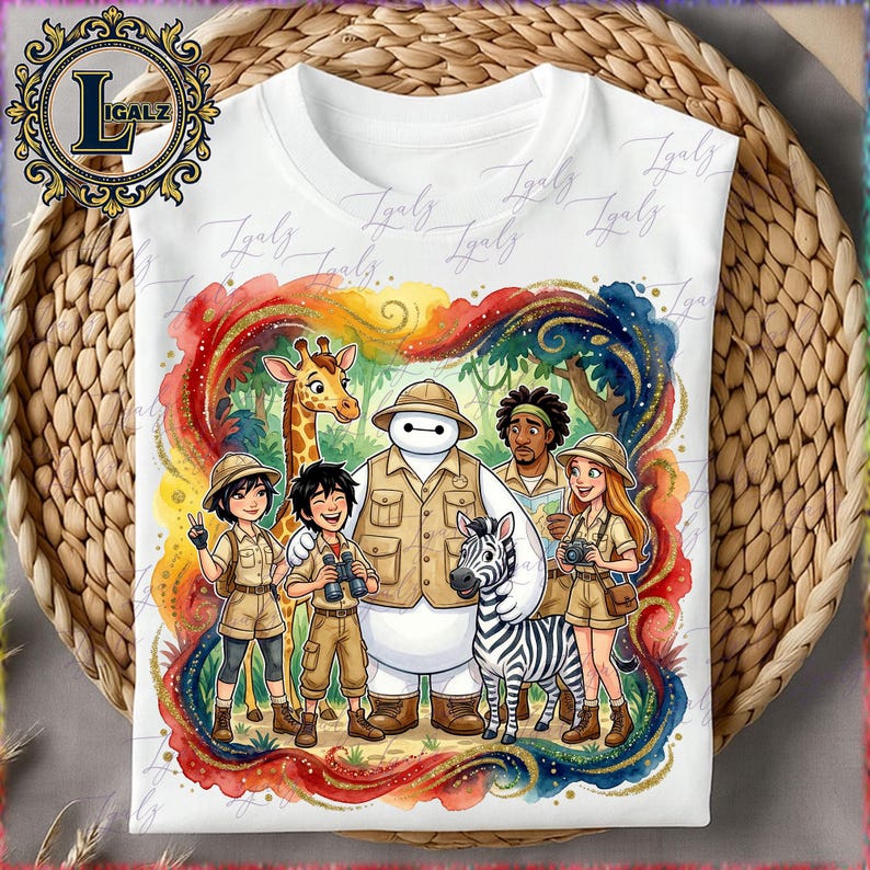 Safari Adventure Cute Superhero & Friends PNG, Jungle Explorer Family ...