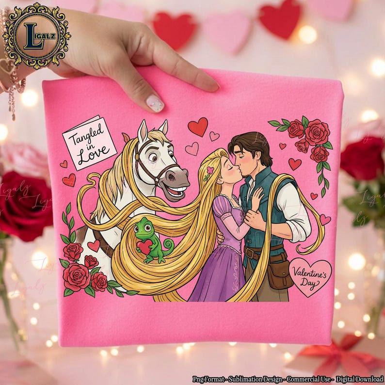 Happy Valentine Day Princess and Prince PNG, Pink Hearts Design, Cute ...