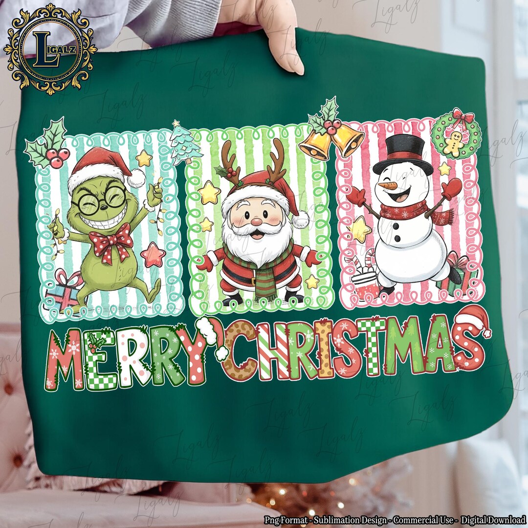 Merry Christmas PNG, Christmas Friends Clipart, Preppy Christmas Png ...