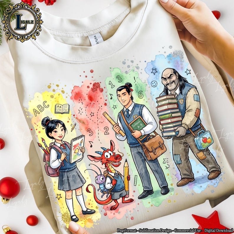 Cute School Cartoon Characters PNG, Princess and Friends Design ...