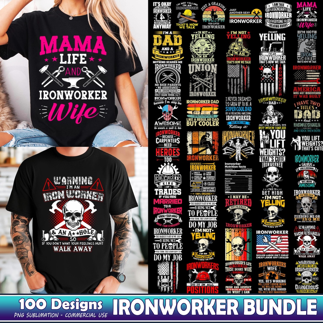 100 Ironworker Png Bundle, Funny Welding Sublimation Png, Iron Worker ...