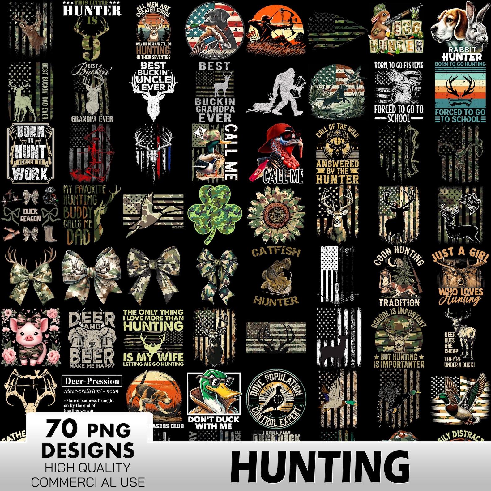 70 Camo Hunting Png Bundle, Hunter Shirt Png Designs, Hunting Girl ...