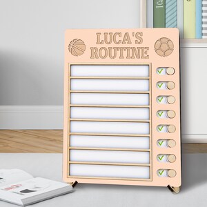 Personalized Daily Routine Chart, Custom To-do List for Kids, Colorful ...