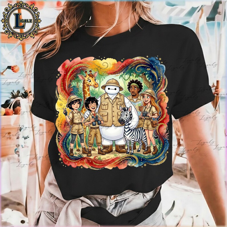 Safari Adventure Cute Superhero & Friends PNG, Jungle Explorer Family ...