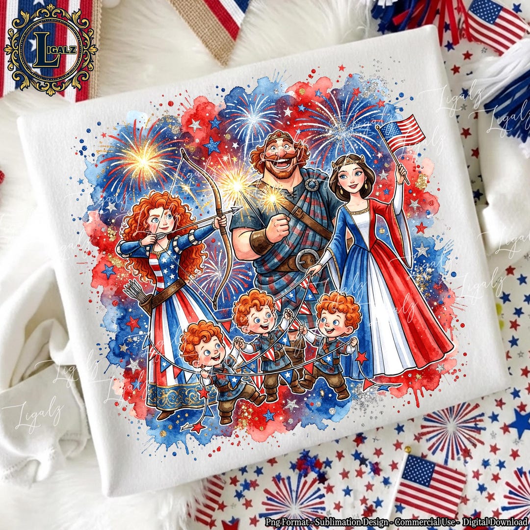 4th of July Princess and Friends PNG, 250th Anniversary Shirt Design ...