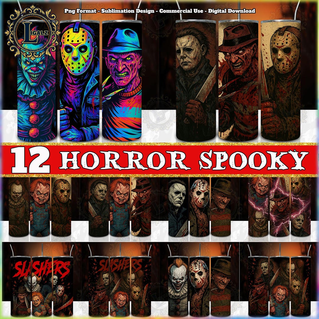 Horror Character PNG Bundle, Love Horror Movies, Slashers Png, Horror ...