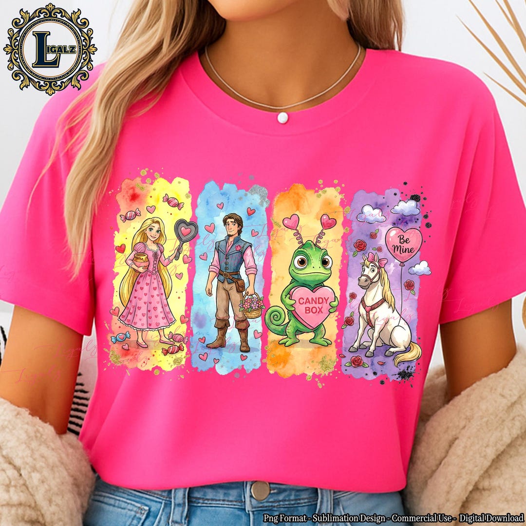 Valentine’s Day Princess and Friends PNG, Pink Heart Balloon, Cute ...