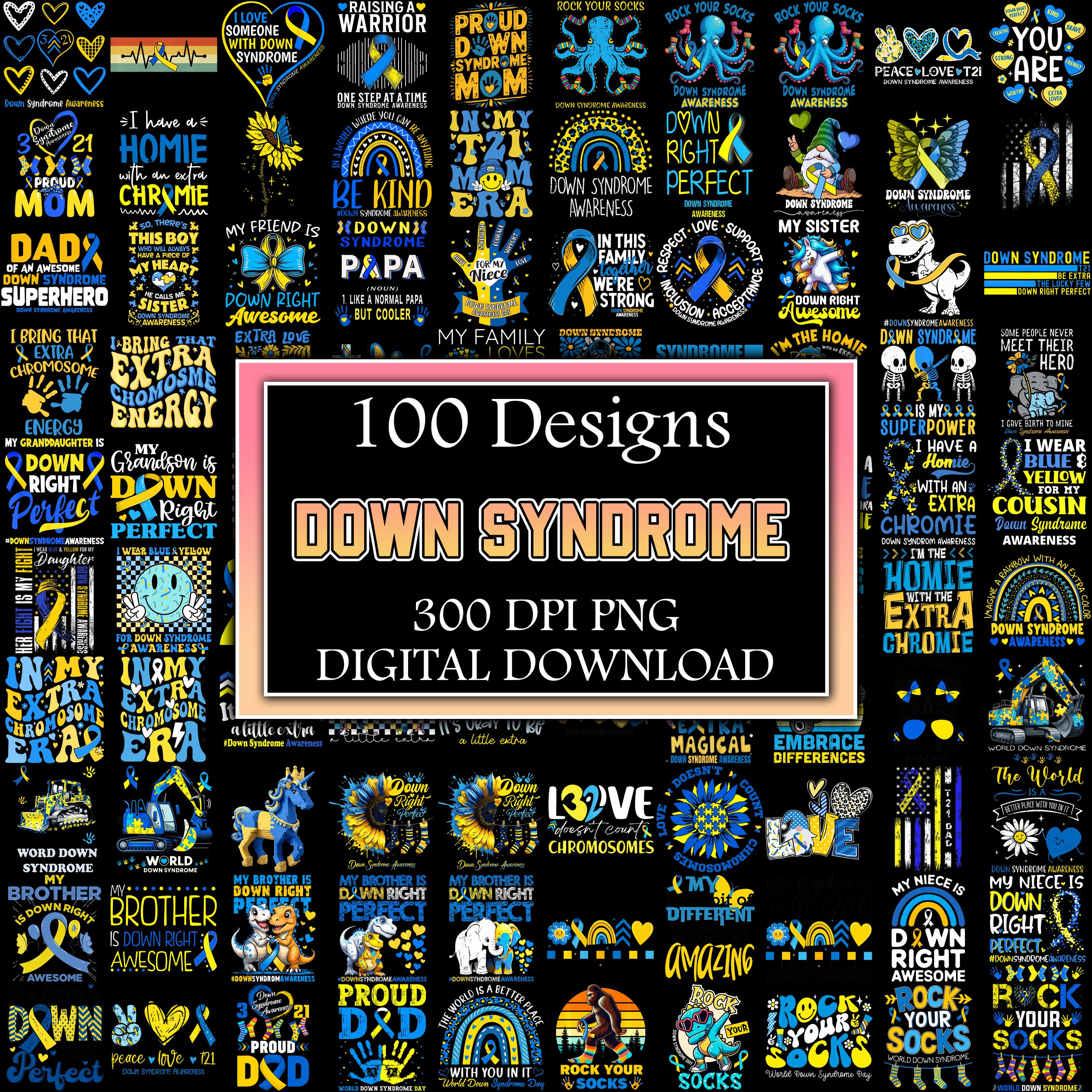 100 Designs Down Syndrome Png Bundle, Down Syndrome Awareness Day Png ...