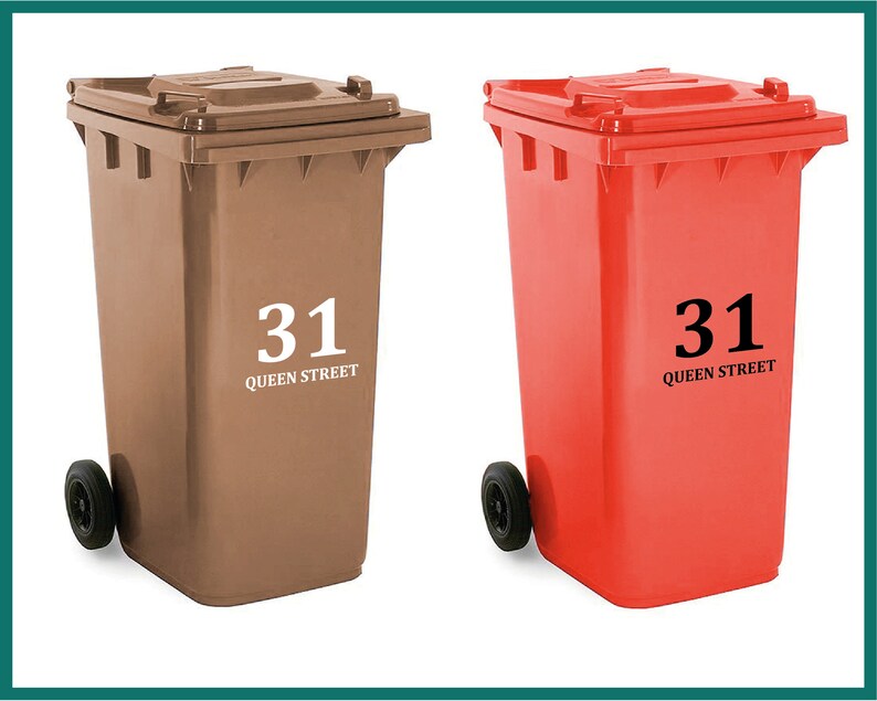 Vinyl Bin Labels FONT 3 Custom Bin Address Stickers | Etsy