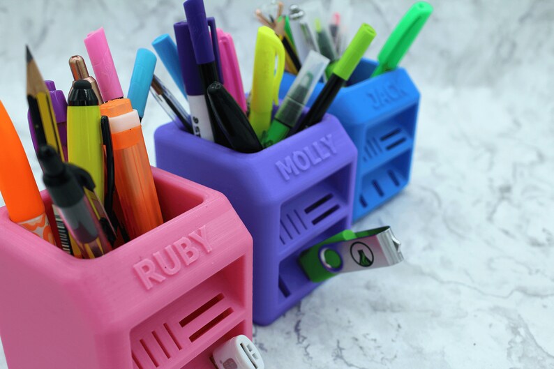 Personalised USB Desk Tidy 3D Printed Custom Name Home - Etsy New Zealand