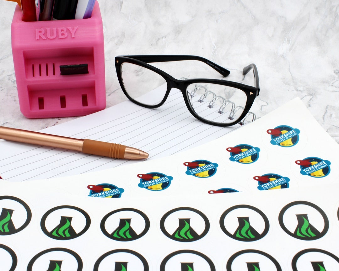 Customised Logo Sticker Sheet Set of 35 Custom Add You Logo ...