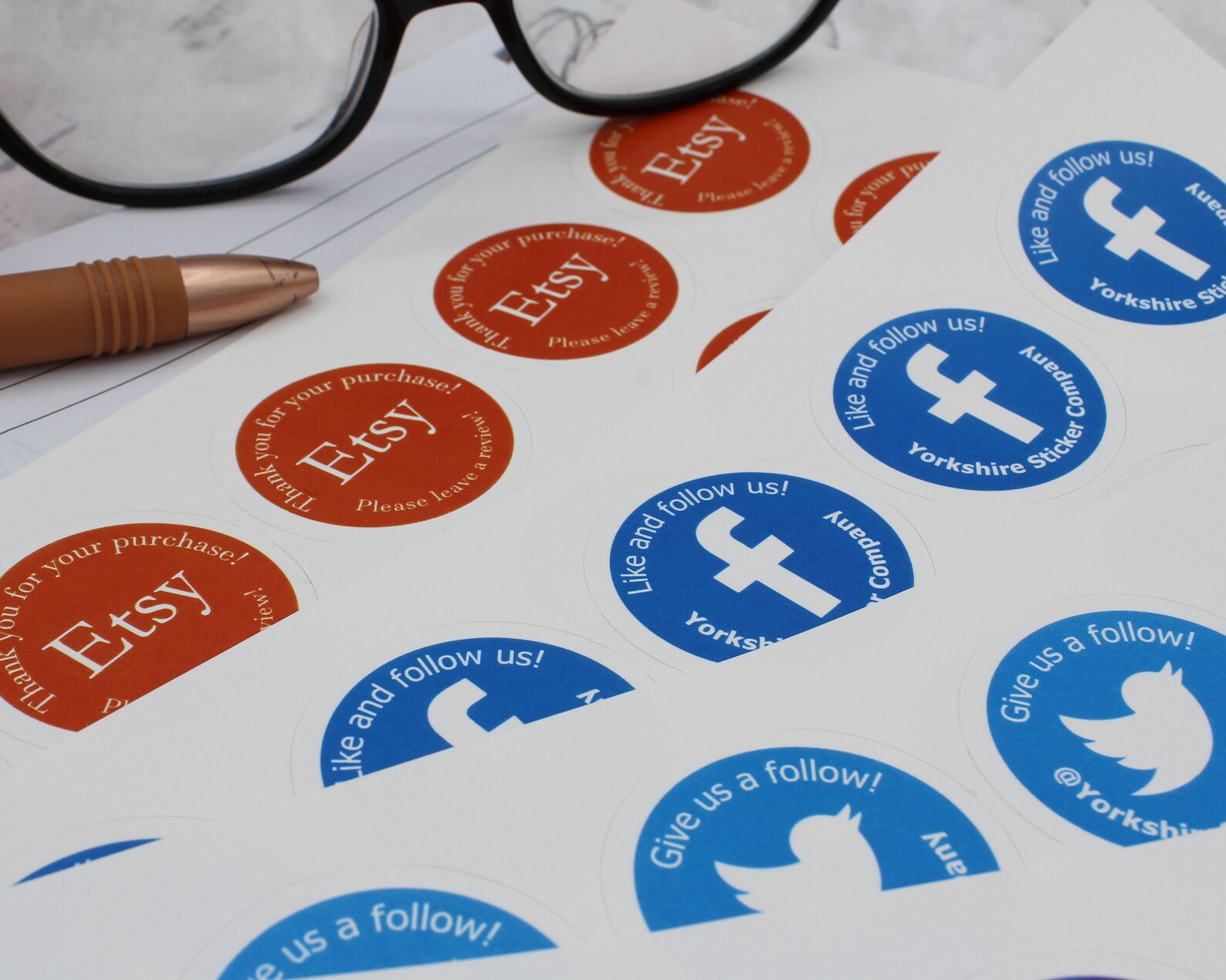 Customised Social Media Sticker Sheet Set of 35/15/6 Custom | Etsy