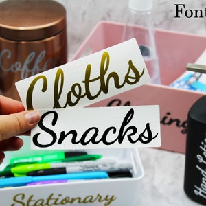 Custom Vinyl Storage Labels | Mrs Hinch Style Personalized Decal ...