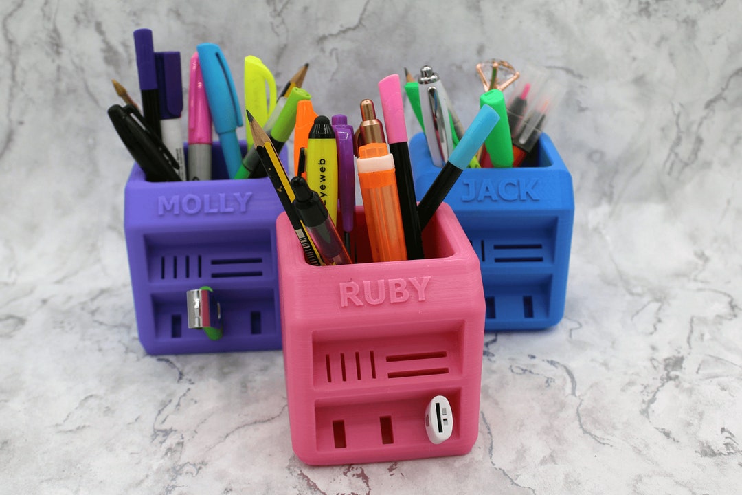 Personalised USB Desk Tidy 3D Printed Custom Name, Home Office ...