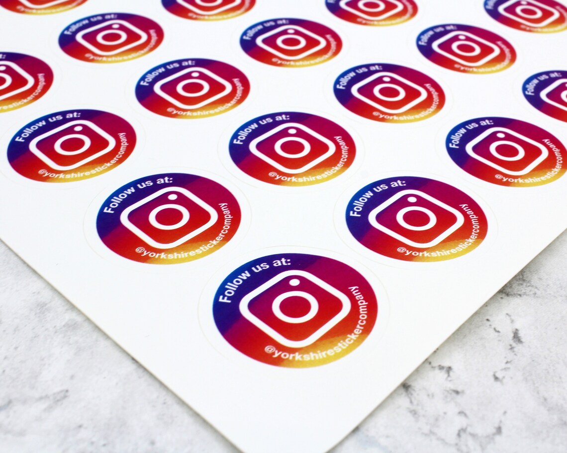 Customised Social Media Sticker Sheet Set of 35/15/6 Custom - Etsy