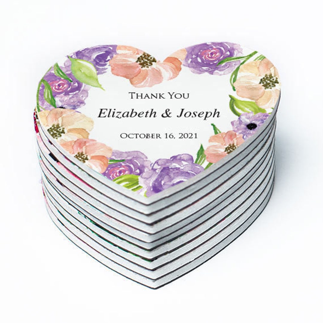 Wedding Magnets, Thank You Magnets, Personalized Wedding Favors - Etsy