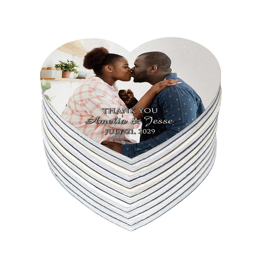 Personalized Wedding Party Photo Magnets - Custom Picture Favors ...