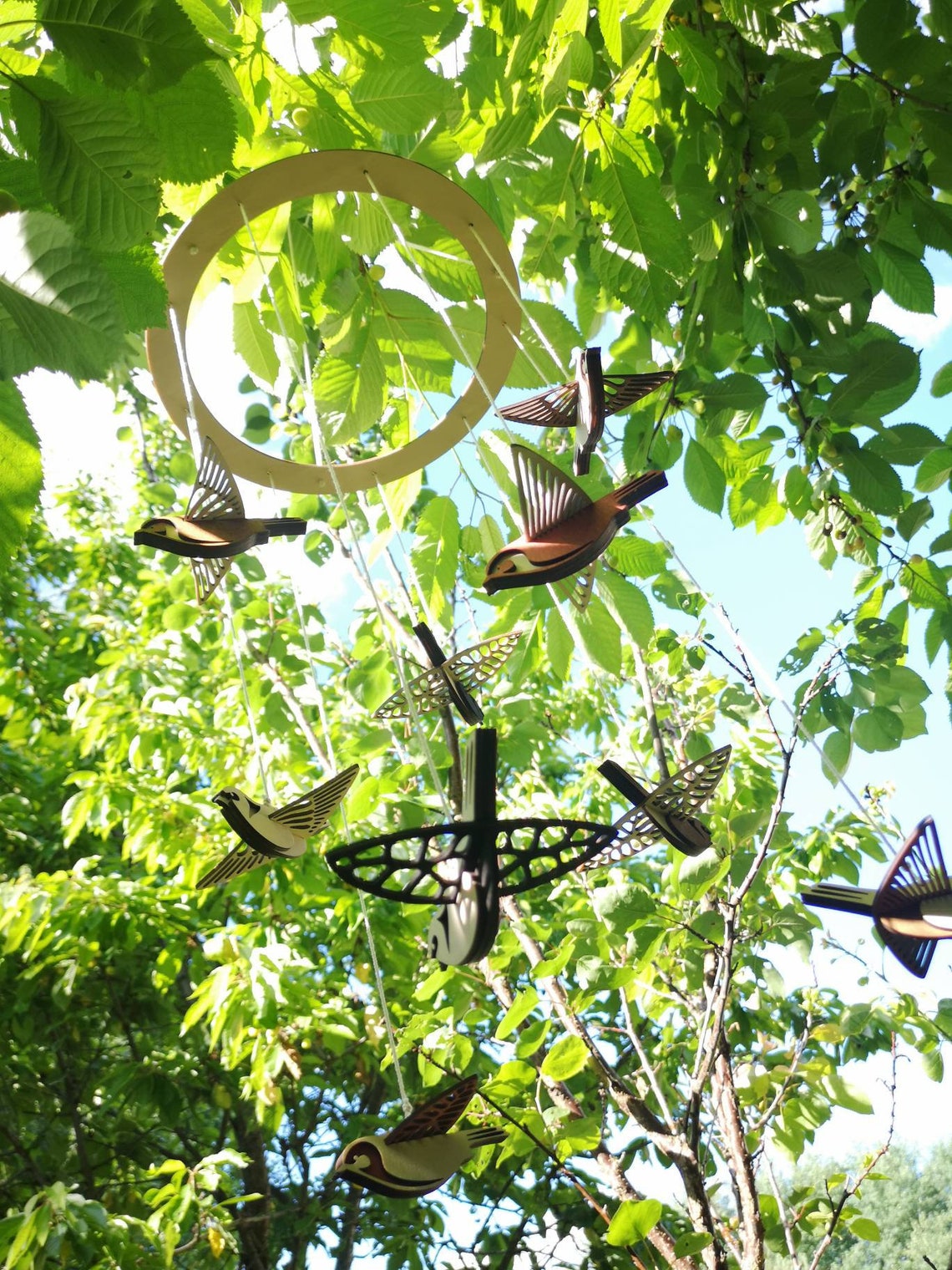 Wood Flying Fly Bird Mobile Baby Mobile Wooden Decoration - Etsy