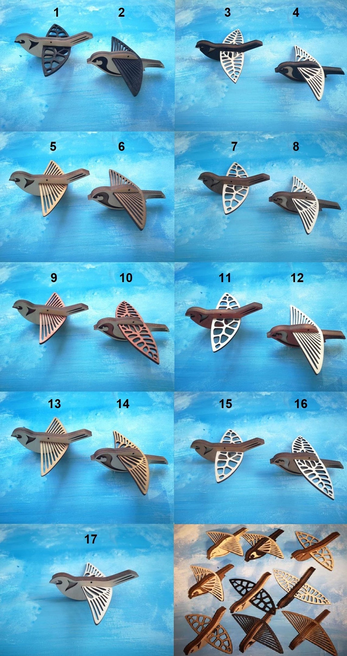 Wood Flying Fly Bird Mobile, Baby Mobile, Wooden Decoration, Wooden ...