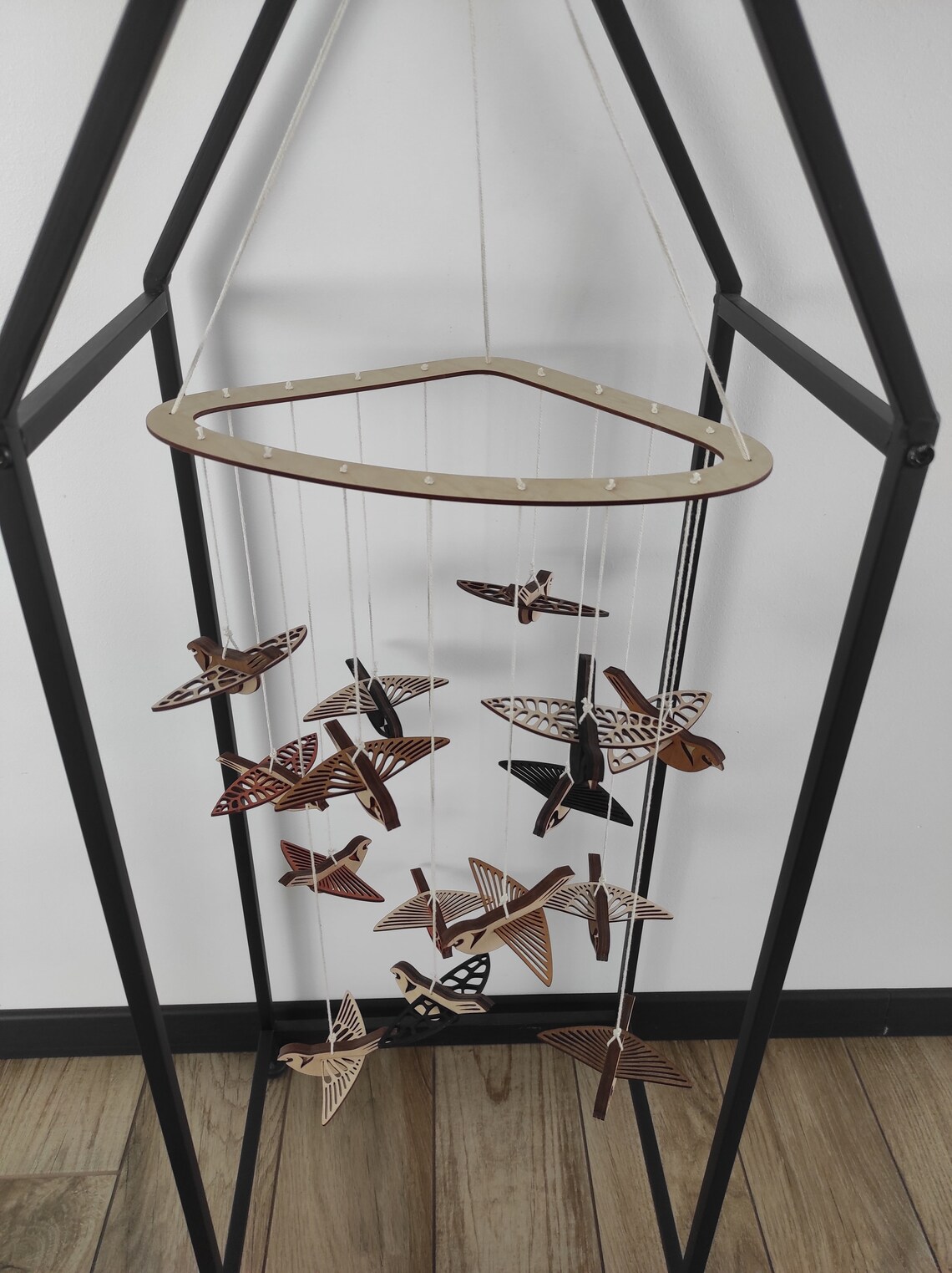 Wood Flying Fly Bird Mobile Baby Mobile Wooden Decoration - Etsy