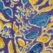 Blue Yellow Block Print Fabric,floral Print,by the Yard,dressmaking ...